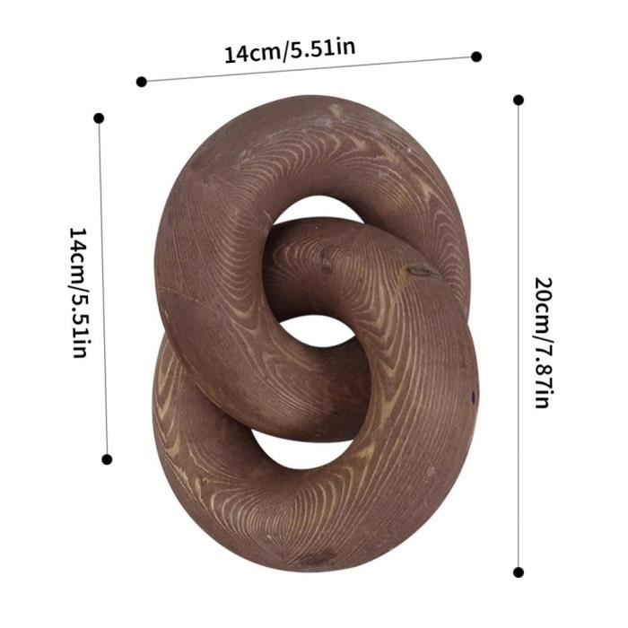 Carillon à vent,Chaîne décorative en bois naturel sculpté à la main ...