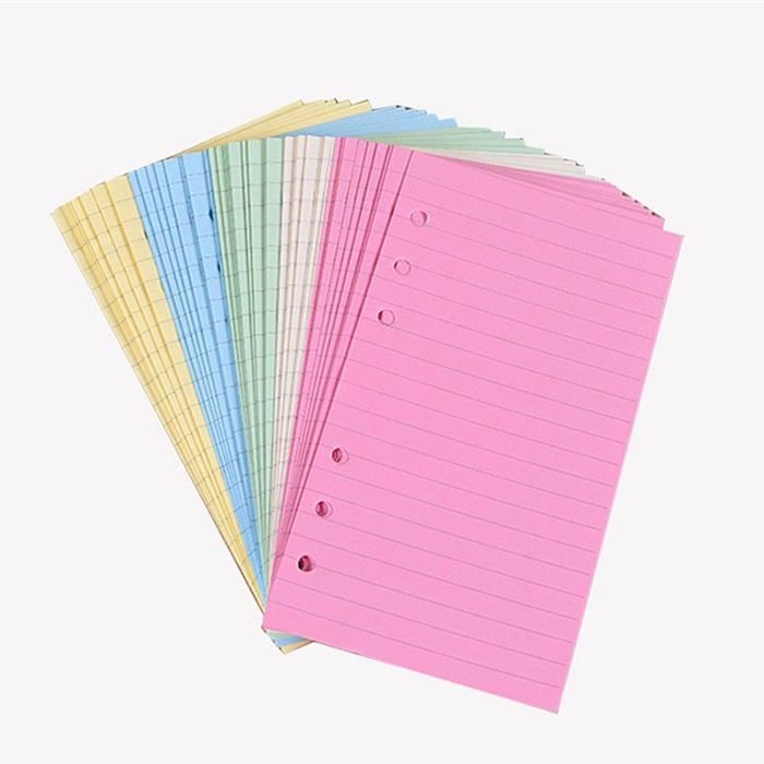 Feuillet mobile,Classeur en cuir PU souple bicolore,macaron de couleur ...