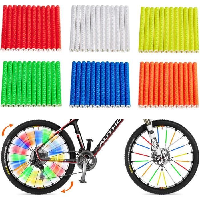 72 Pièces Réflecteur De Rayon De Vélo, 7,3 X 0,5Cm Réflecteurs De Roue ...