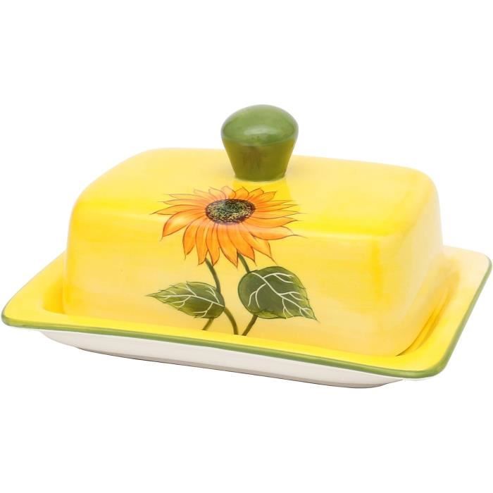 Dolomite Beurrier Jaune-Vert 17 X 13 X 9,4 Cm[h4739] - Cdiscount Maison