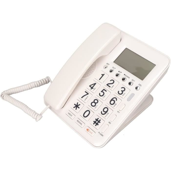 Téléphone Fixe, Fonction de Calcul de Ligne Fixe Filaire pour la Maison ...