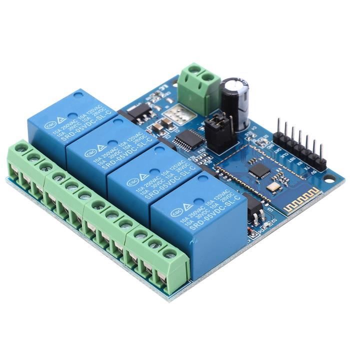 Module De Relais Relais à 4 Canaux DC 5V Module De Relais Sans Fil ...