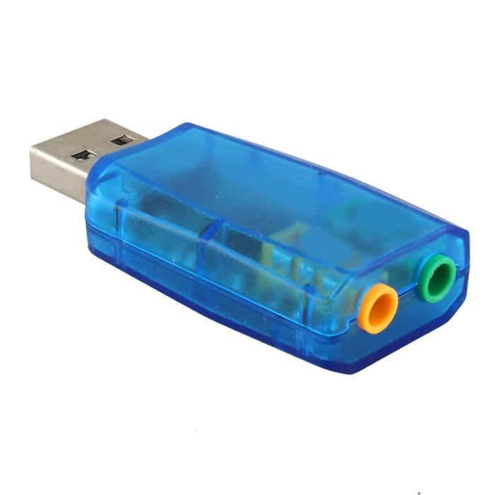 Adaptateur audio USB externe, adaptateur USB2.0 3D 5.1 canaux audio ...