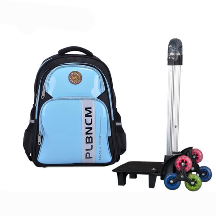 Cartable à Roulettes Six roues Trolley Bag Sac à Dos Valise - Cdiscount