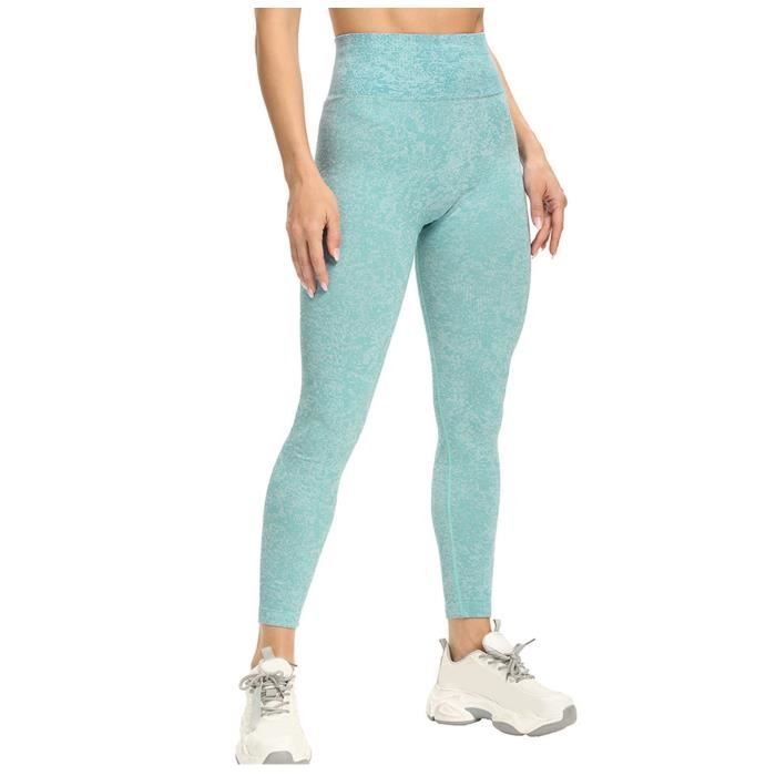 Pantalon de yoga avec poche,Taille haute Leggings sans couture pousser ...