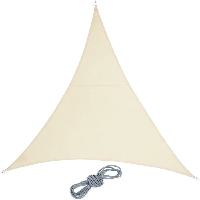 Voile d'ombrage Triangle, Tissu PES, imperméable, concave, Toile Soleil ...
