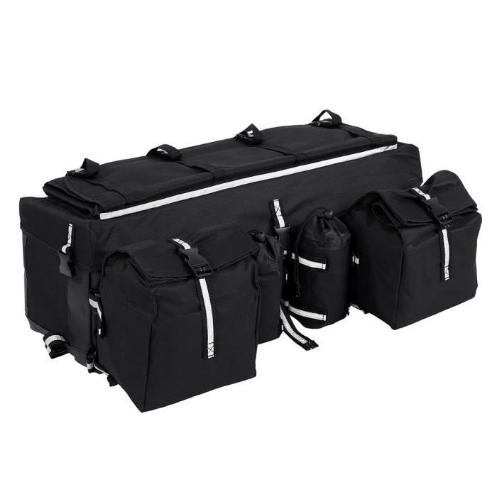 ATV Rear Rack Soft Luggage Storage Cargo Gear Pack Tank Saddle Bag-DIN ...