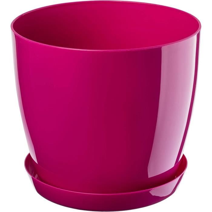 Élégant Pot À Fleurs-Plantes Avec Soucoupe Forme Ronde Et Élégante En ...