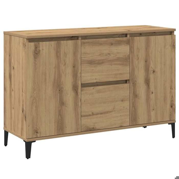 VidaXL Buffet chêne artisanal 102x35x70 cm bois d'ingénierie 856487 ...