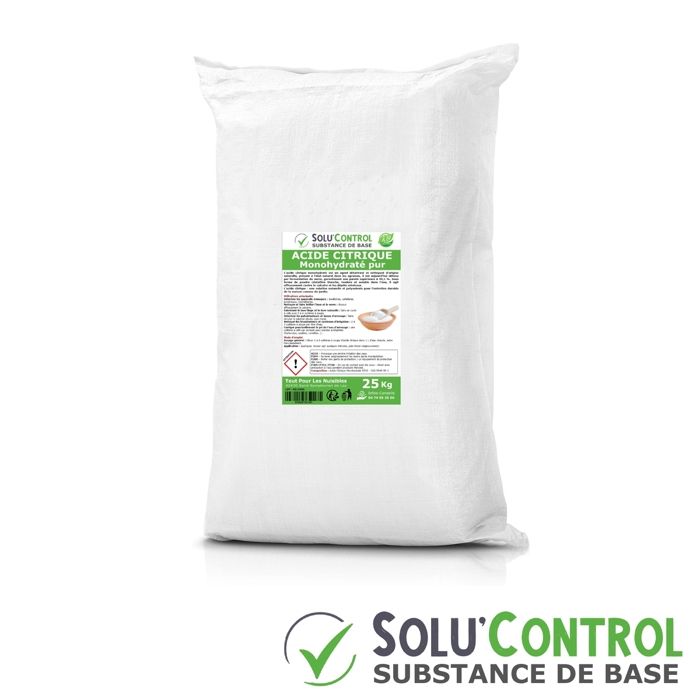 Acide citrique monohydraté pur 25 kg - 100% d'origine naturel ...