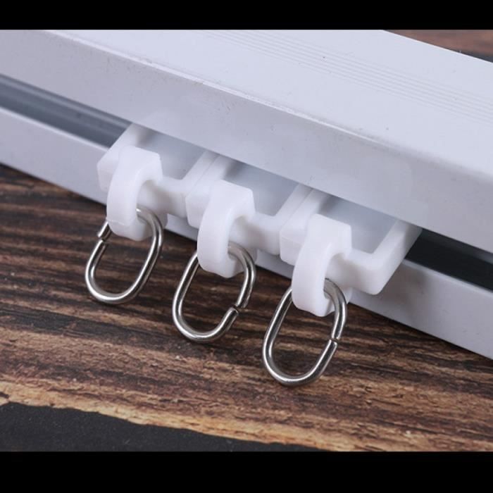 50pcs Rouleaux de Tringle à Rideaux glissières de Rail de Rideau ...