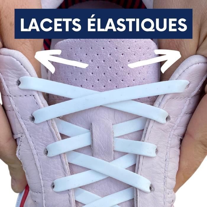 Lacets Elastiques Adultes et Enfants Plats et Larges - Gagnez du Temps ...