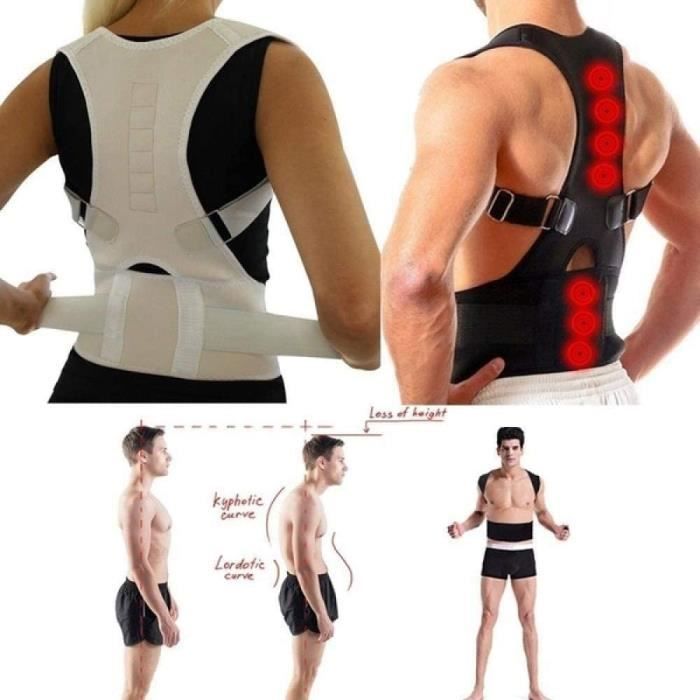 Orthèse Dorsale Mâle Femelle Réglable Correcteur De Posture Magnétique ...