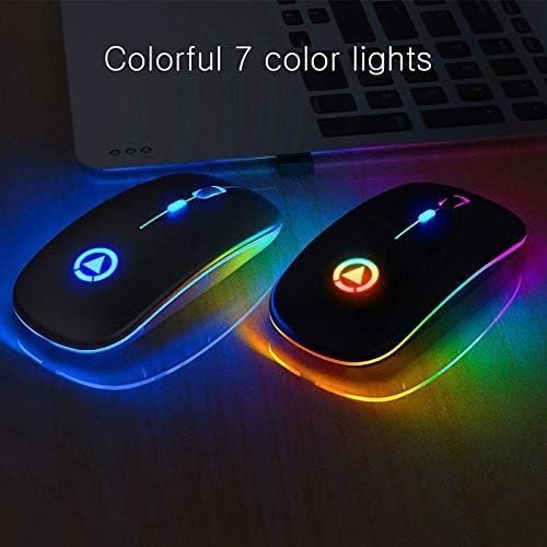 Souris Sans Fil Bluetooth Rechargeable Avec Lumière Led 2,4 Ghz Usb ...