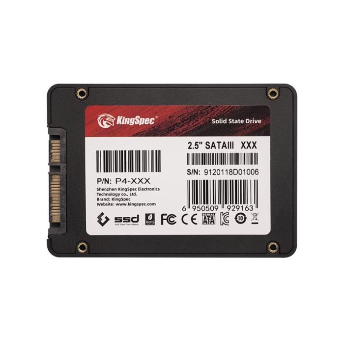Disque SSD Interne KINGSPEC P4 Series - 240 Go - SATA III 2,5" - 3D ...