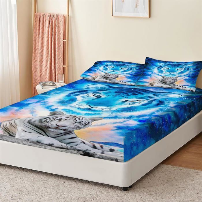 Drap Housse 140X190Cm En Microfibre Doux Respirant Anti Acarien, Modèle ...