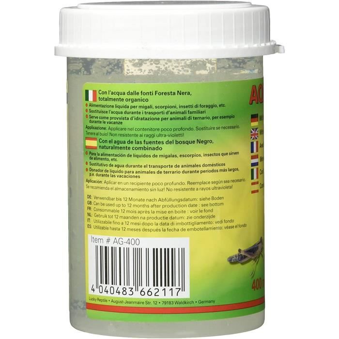 Lucky Reptile Aqua Crystals Gel 400 ML pour araignées, Scorpions ...