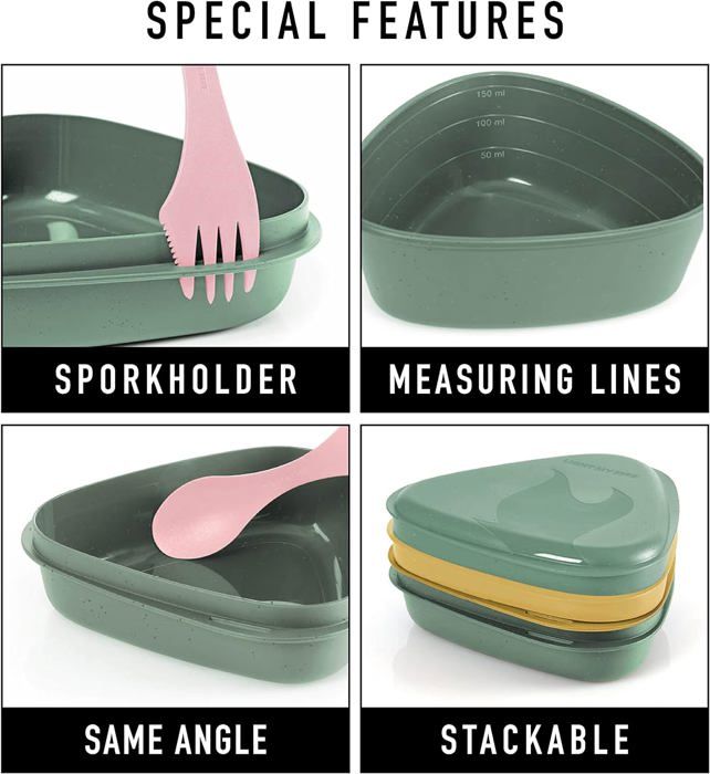 Kit de Vaisselle de Camping Boîtes Repas 6 Pièces - Lunch Box avec ...