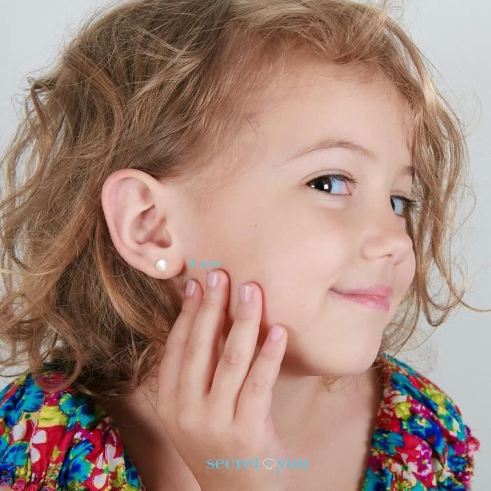 Boucles D'Oreilles En Perles Pour Bébés Et Filles Perles Rondes ...
