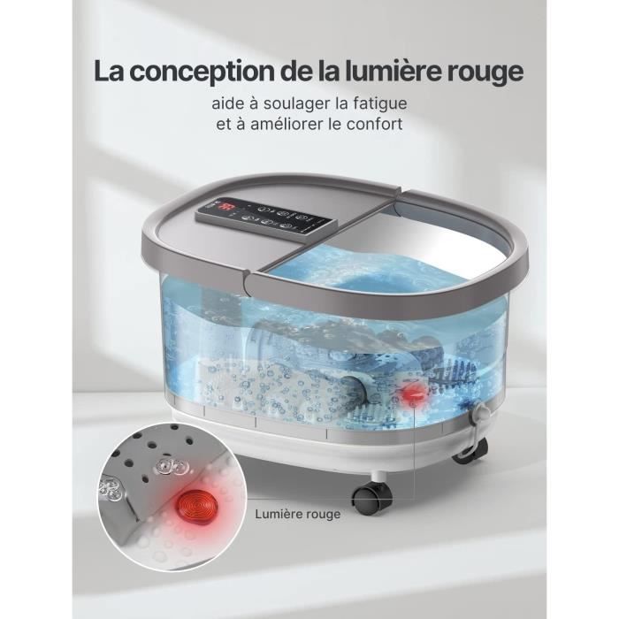 Bain De Pied Massant Chauffant, Massage Pieds Spa Bulles, Masseur Pieds ...