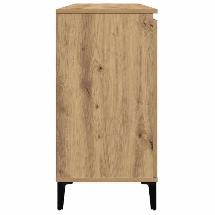 VidaXL Buffet chêne artisanal 102x35x70 cm bois d'ingénierie 856487 ...