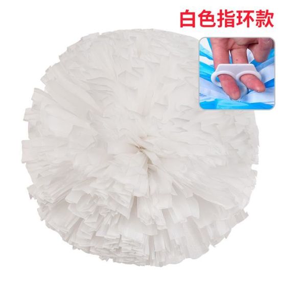 Blanc - 30cm - Pompons de pom-pom girl en métal de haute qualité avec ...