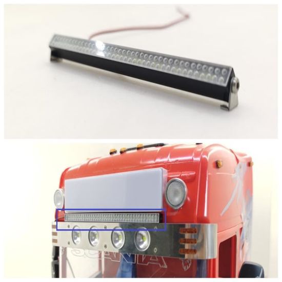 Projecteur LED pour Tamiya 1-14 Scania Actros Volvo F16 RC camion ...