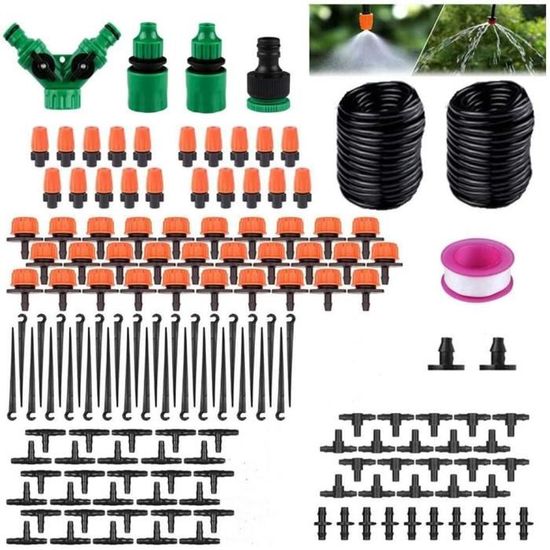 Arrosage Automatique Goutte A - Système D Irrigation À Kits D Arrosage Jardin 30M / 100Ft Buse ...