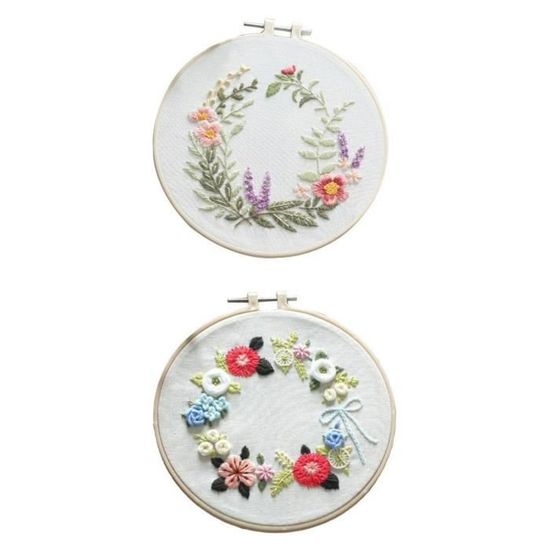 Kit De Démarrage De Broderie 2pcs Estampillé Ensemble Complet De Kits ...