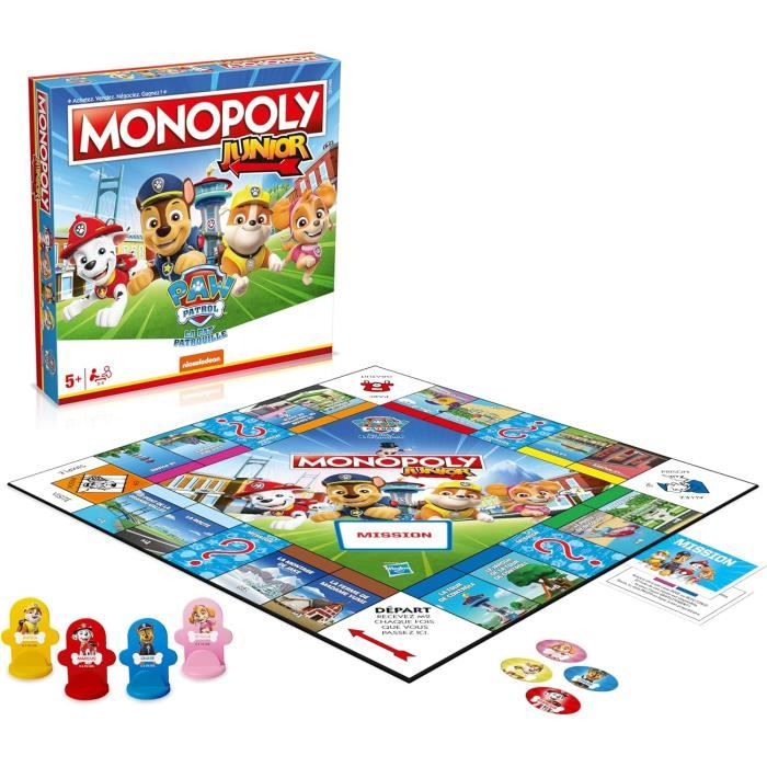MONOPOLY JUNIOR LA PAT'PATROUILLE - Jeu de société - Jeu de plateau ...