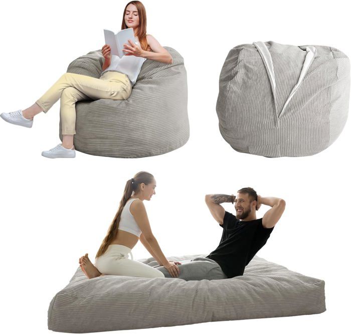 Chaise Pouf Chaise Convertible Qui se replie du Pouf au lit Grand ...