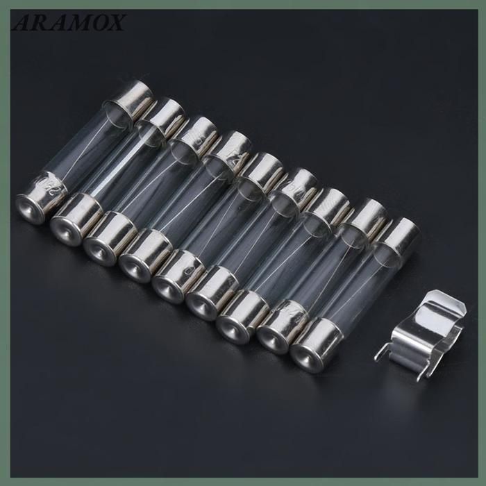ARAMOX Fusible de tube 82Pcs 6x30mm 250V 0.5A ~ 30A Fusible en tube de verre avec porte-fusible ...