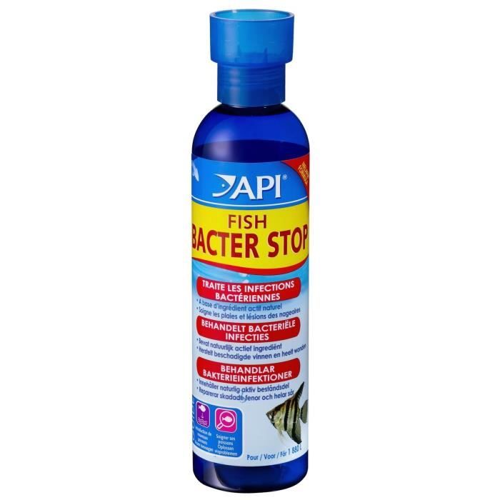 API Traitement infections bactériennes Fish Bacter Stop 237ml - Pour ...