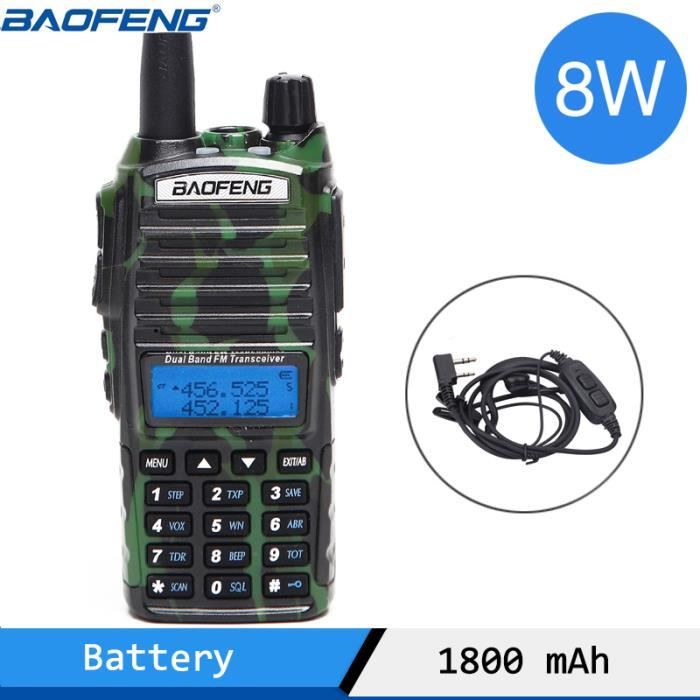 Camouflage 1800-Baofeng UV-82 plus 8 consolidation puissante 8W Haute ...