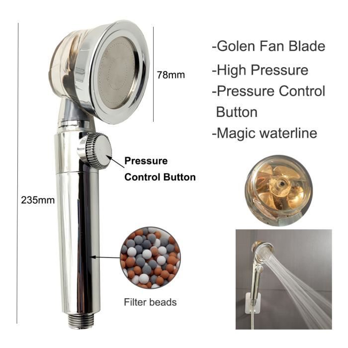 Nouveau fan shower2 - Pommeau De Douche À Main Magic Waterline, Salle ...