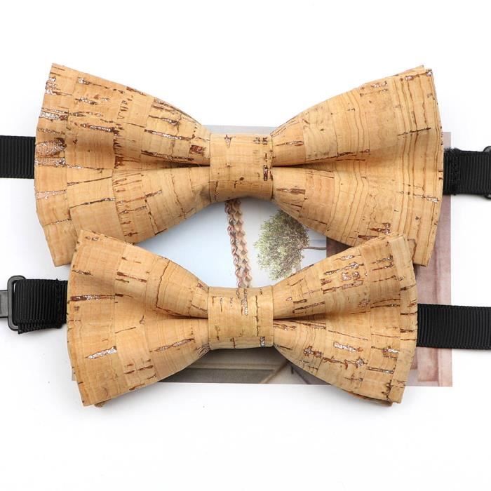 Ensemble 13 - Chic père fils nœud papillon en bois de liège hommes ...