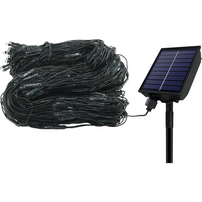 Filet Lumineux D'Extérieur Solaire 3 X 2 M 250 Led Éclairage De Noël ...