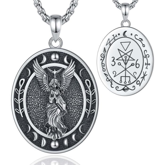 Collier Triple Déesse De La Lune Pendentif En Argent 925 Pagan Wiccan ...