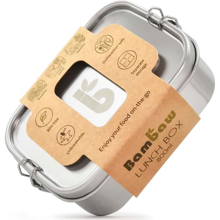 Boite Gouter Inox 800 ml | Boite à Gouter Sans Bpa | Boite Repas ...