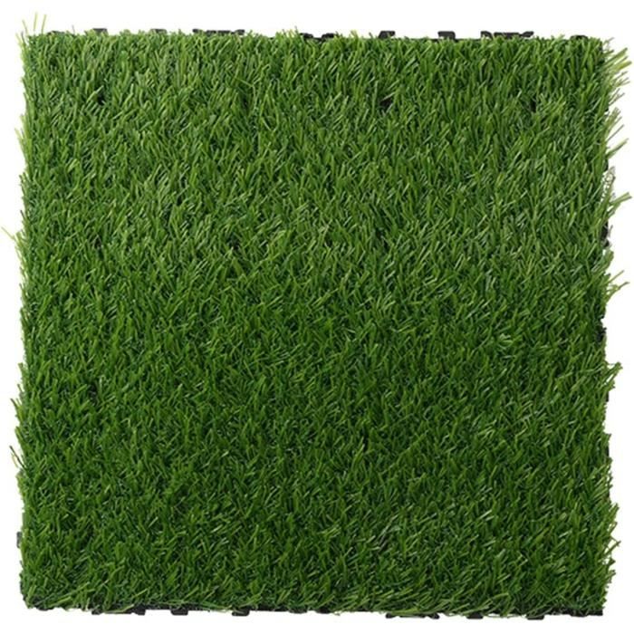 30x30cm-5pcs Caillebotis de Gazon Artificiel Tapis de Gazon Carrés 30x30cm Tapis de Patio ...