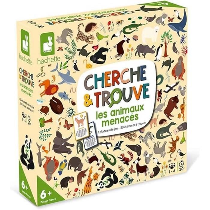 Cherche Et Trouve Animaux Menacés Jeu De Société Coopératif Pour ...