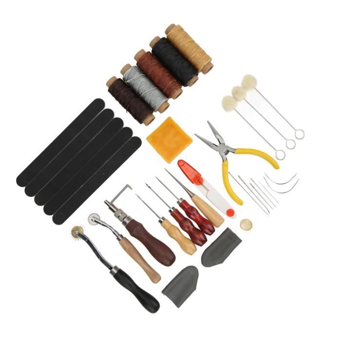 EJ.life Leather Tools, 33 Pcs Leather Working Tools for Craftsmen ...
