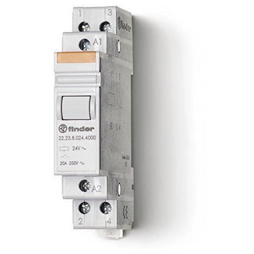 Relais modulaire - Finder - 222390244000PAS - 24 Vdc - 20 A - 1 NO 1 NC ...