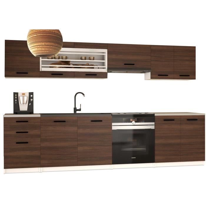 TAHLIA - Cuisine complète L240 cm - Cuisine droite 7 pcs - Plan de ...