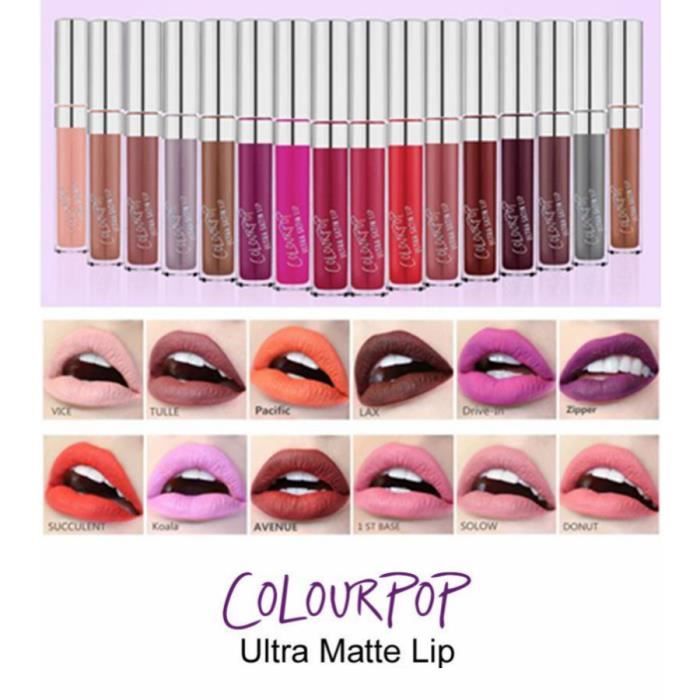 12 Colour Pop Ultra Matte velvety Liquid Lipsti... - Cdiscount Au quotidien