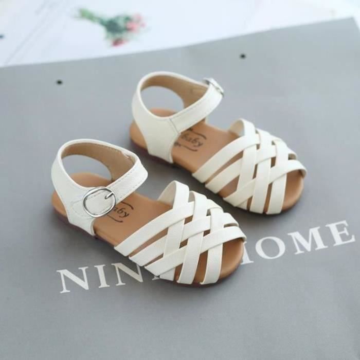 SANDALE - NU-PIEDS KJEHOME sandales pour filles semelle souple tissée ...