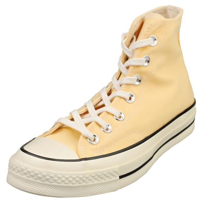 Baskets - CONVERSE - CHUCK 70 HI - Mixte - Textile - Lacets - Jaune ...