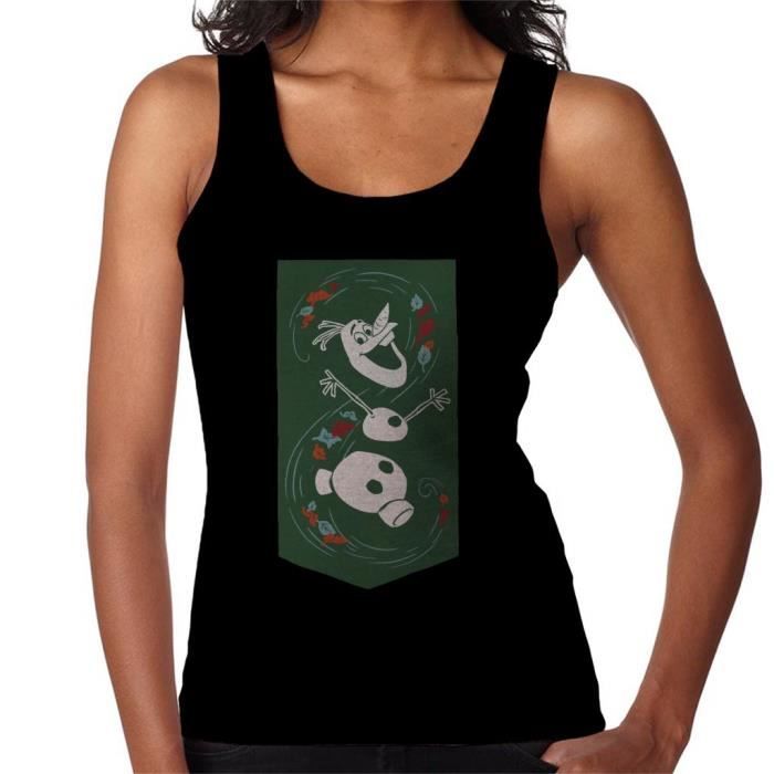 Disney Frozen II Olaf Leaf Banner Débardeur Femme Noir - Cdiscount Prêt ...