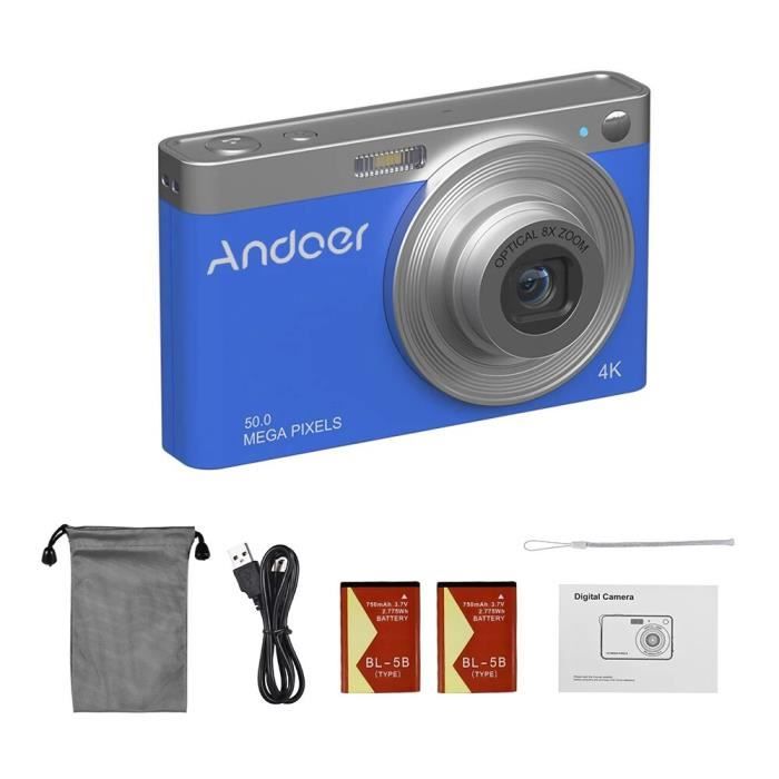 Andoer-Caméra numérique 4K,caméscope vidéo,50MP,écran IPS 2.88 pouces ...