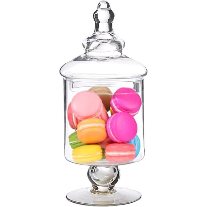 Bocal Décoratif en Verre,Bocaux d'Apothicaire en Verre,Bocal a Bonbon ...